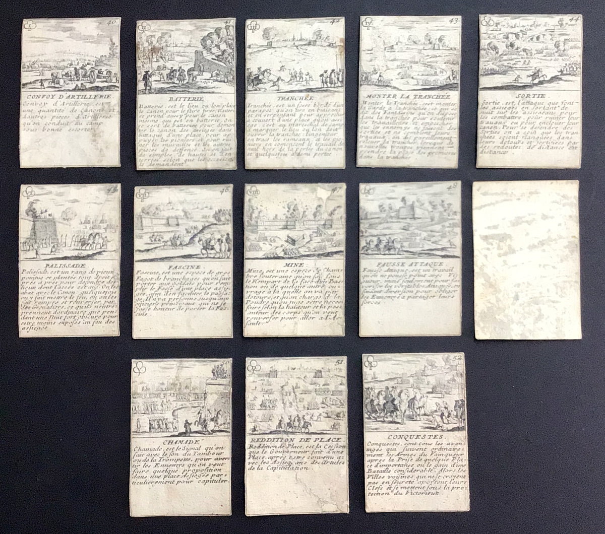 c.1700 Jeu de la Guerre 48/52 – McClosky's Antiquarian Books & Cards